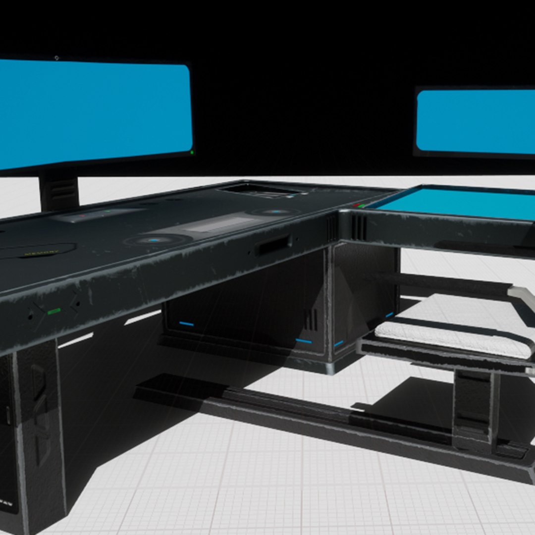 3D SCI FI WorkStation Model - TurboSquid 2368022