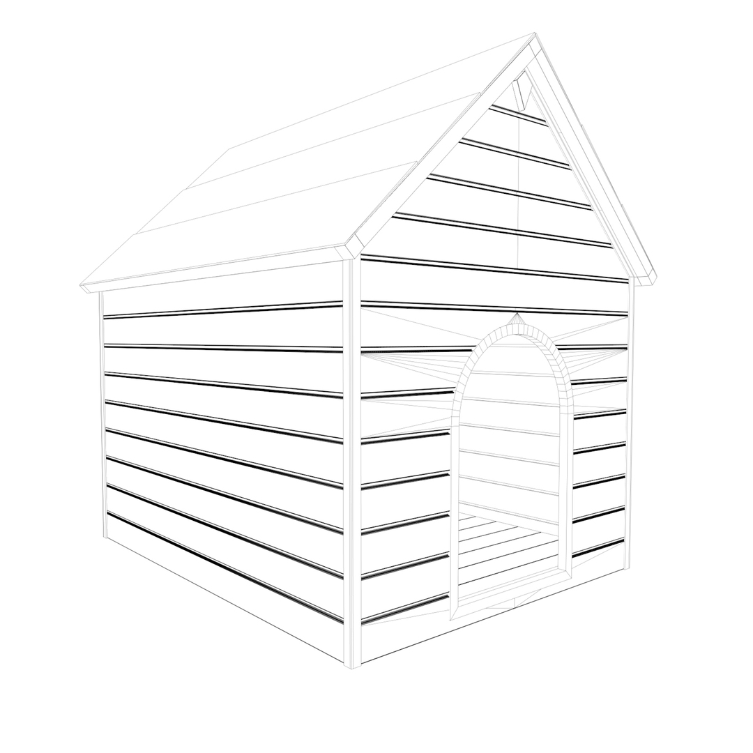 3d basic dog kennel