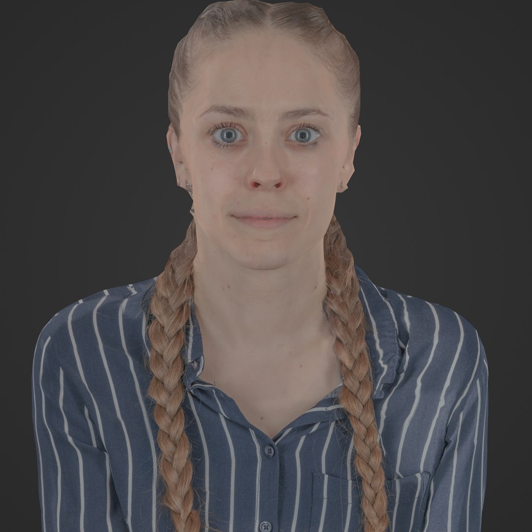 Young Woman Sitting And Watching - Photo Scan 3D Model - TurboSquid 2058153