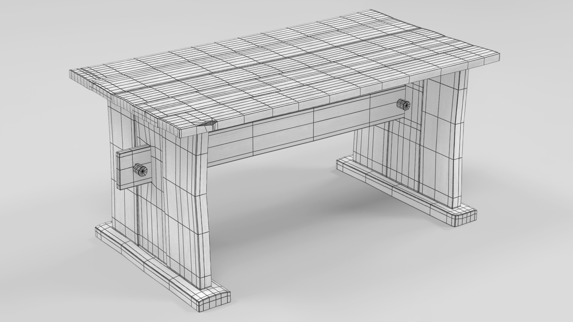 Free Old Table 3D - TurboSquid 2159452