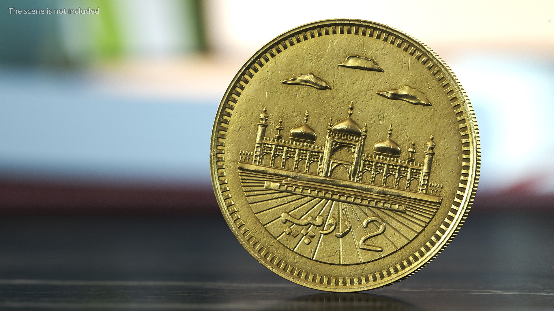 3D 2 Pakistan Rupees Gold Model - TurboSquid 1868007