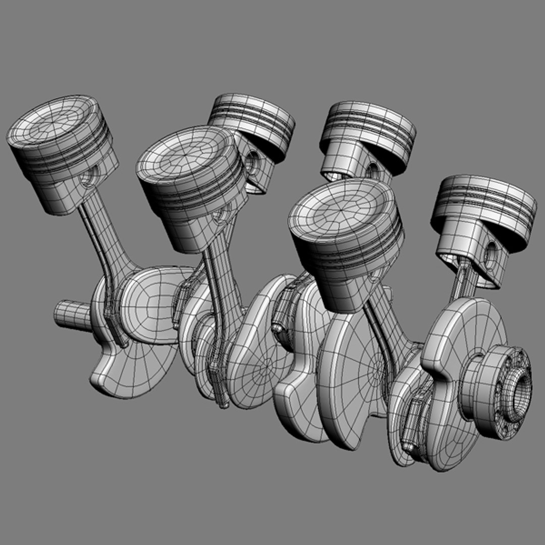 3ds Max Animation V6 Engine Cylinders