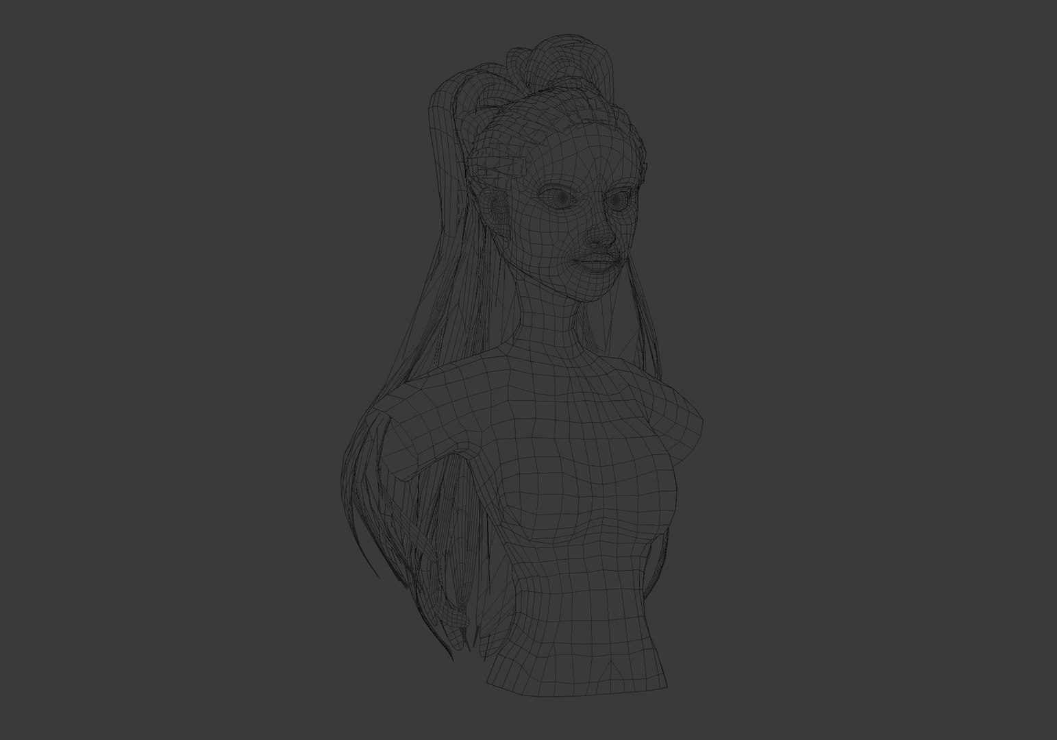 3D Pigtail Stylized Hairstyle model - TurboSquid 1938125