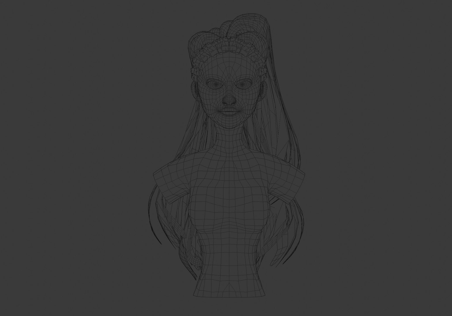 3D Pigtail Stylized Hairstyle model - TurboSquid 1938125