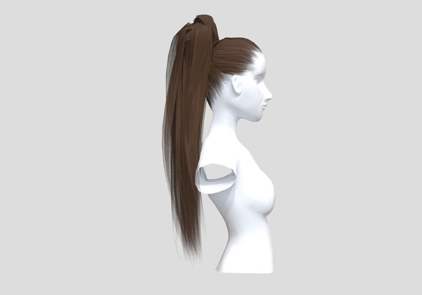 modelo 3d Pigtail Stylized Hairstyle - TurboSquid 1938125