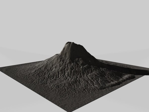 volcano terrain 3d c4d