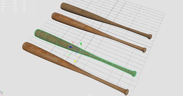 Baseball bat set 3D model - TurboSquid 1289710
