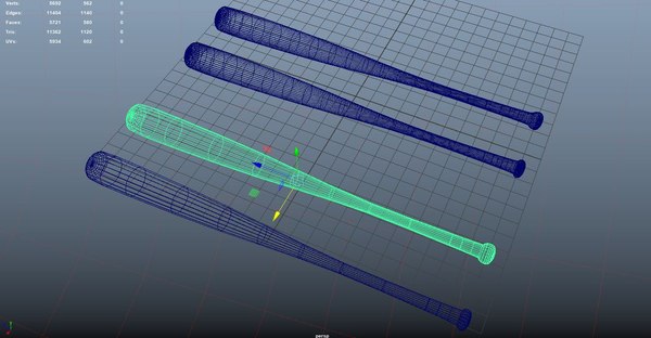 Baseball bat set 3D model - TurboSquid 1289710