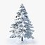 3d Model Snowy Spruce Tree V1
