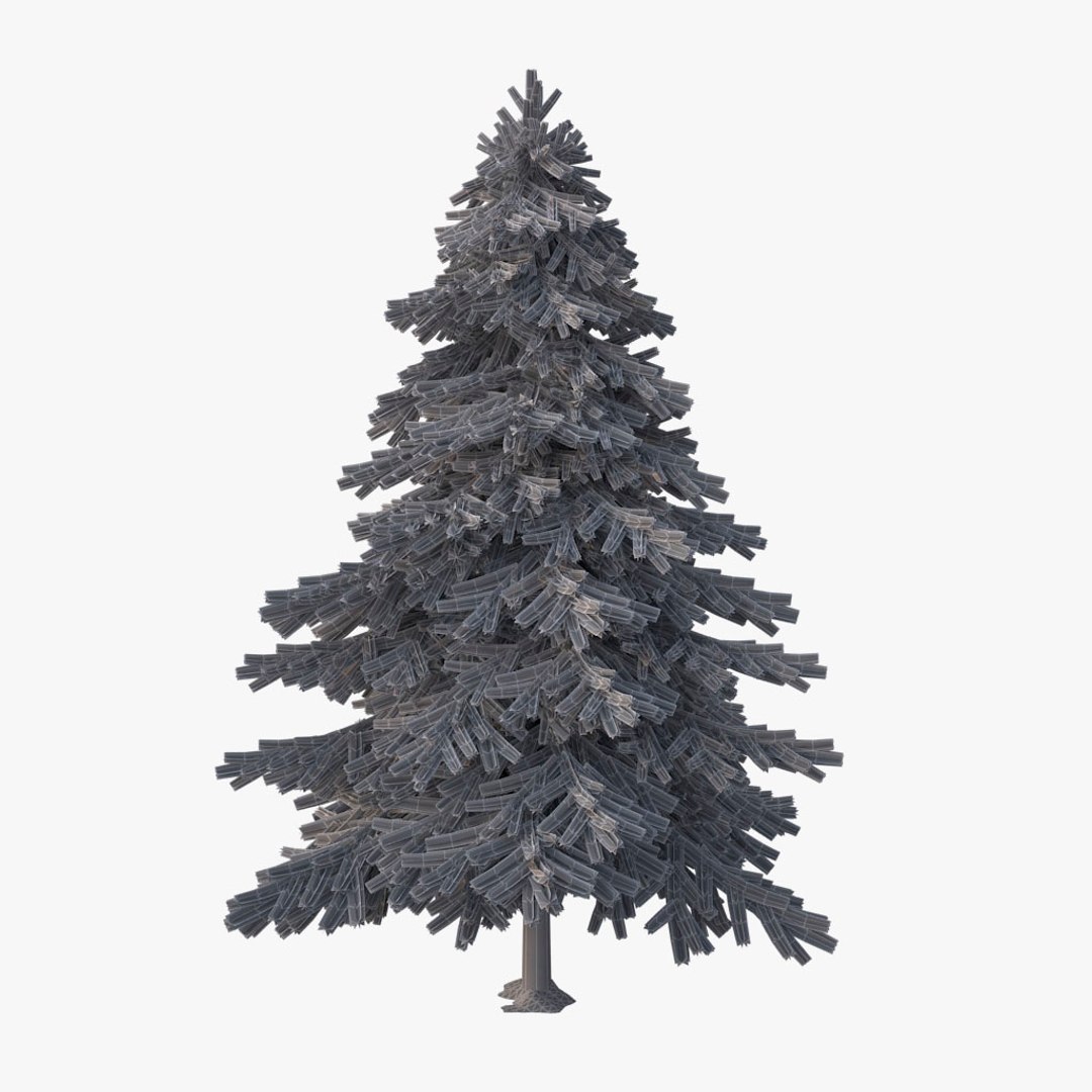 3d Model Snowy Spruce Tree V1