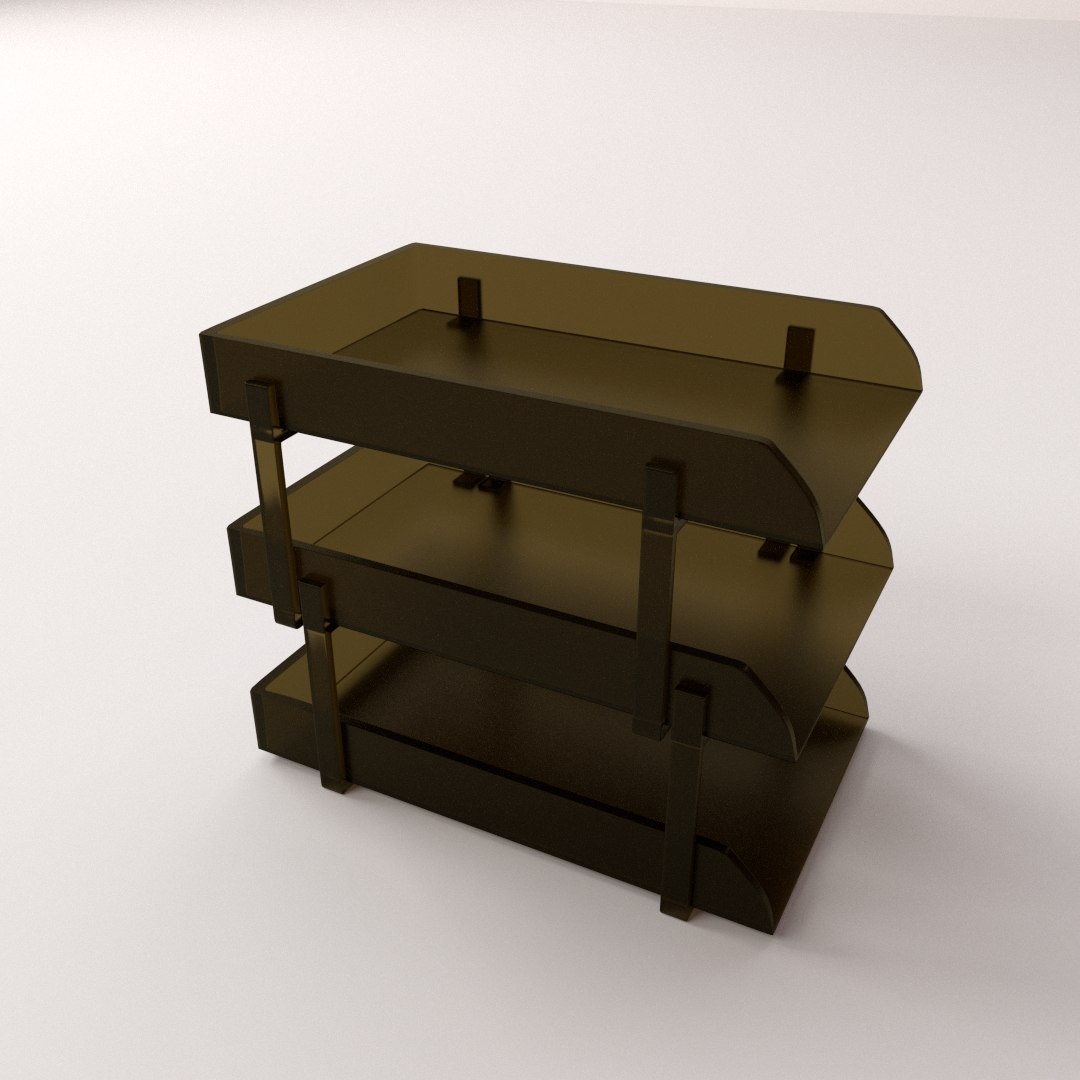3d Document Tray Model