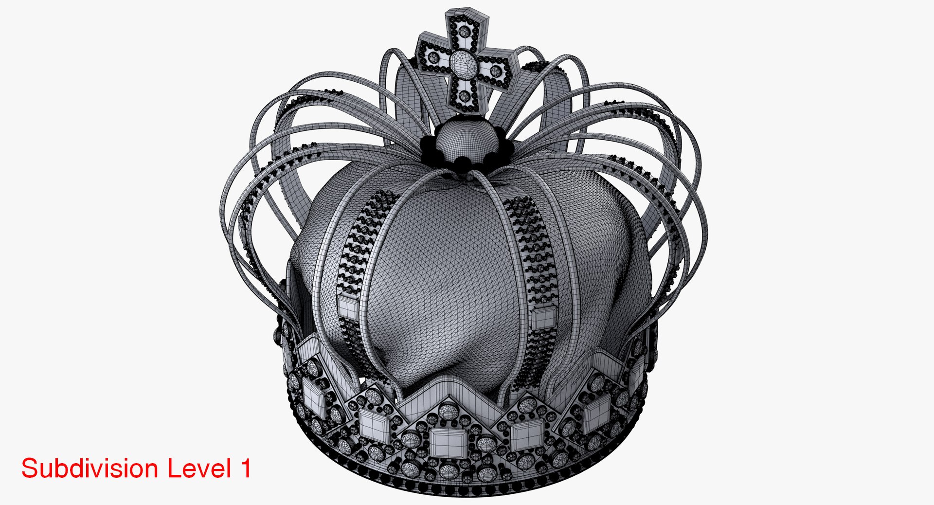 King crown 3D model - TurboSquid 1302691