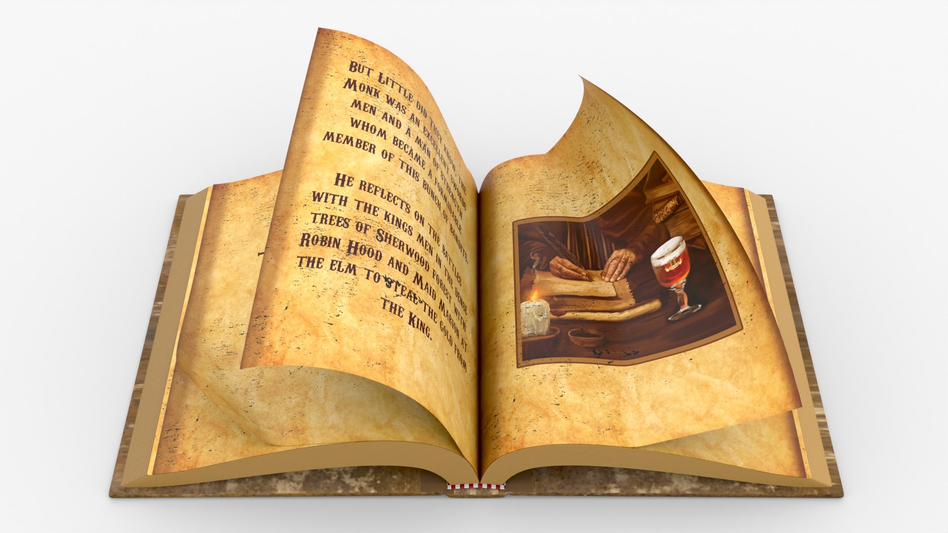 Old Cover Rigged Book 3D Model - TurboSquid 2063584