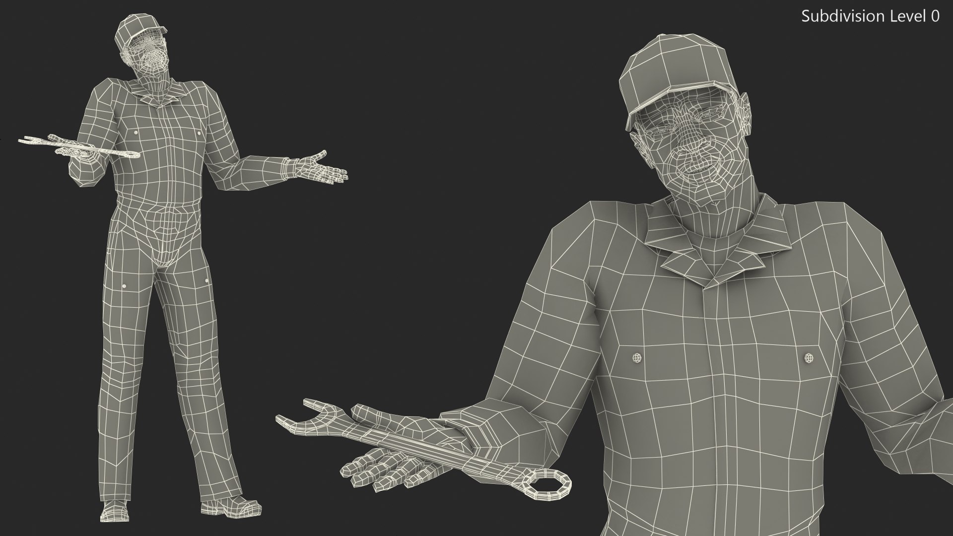 3D Dark Skin Black Auto Mechanic - TurboSquid 1752810