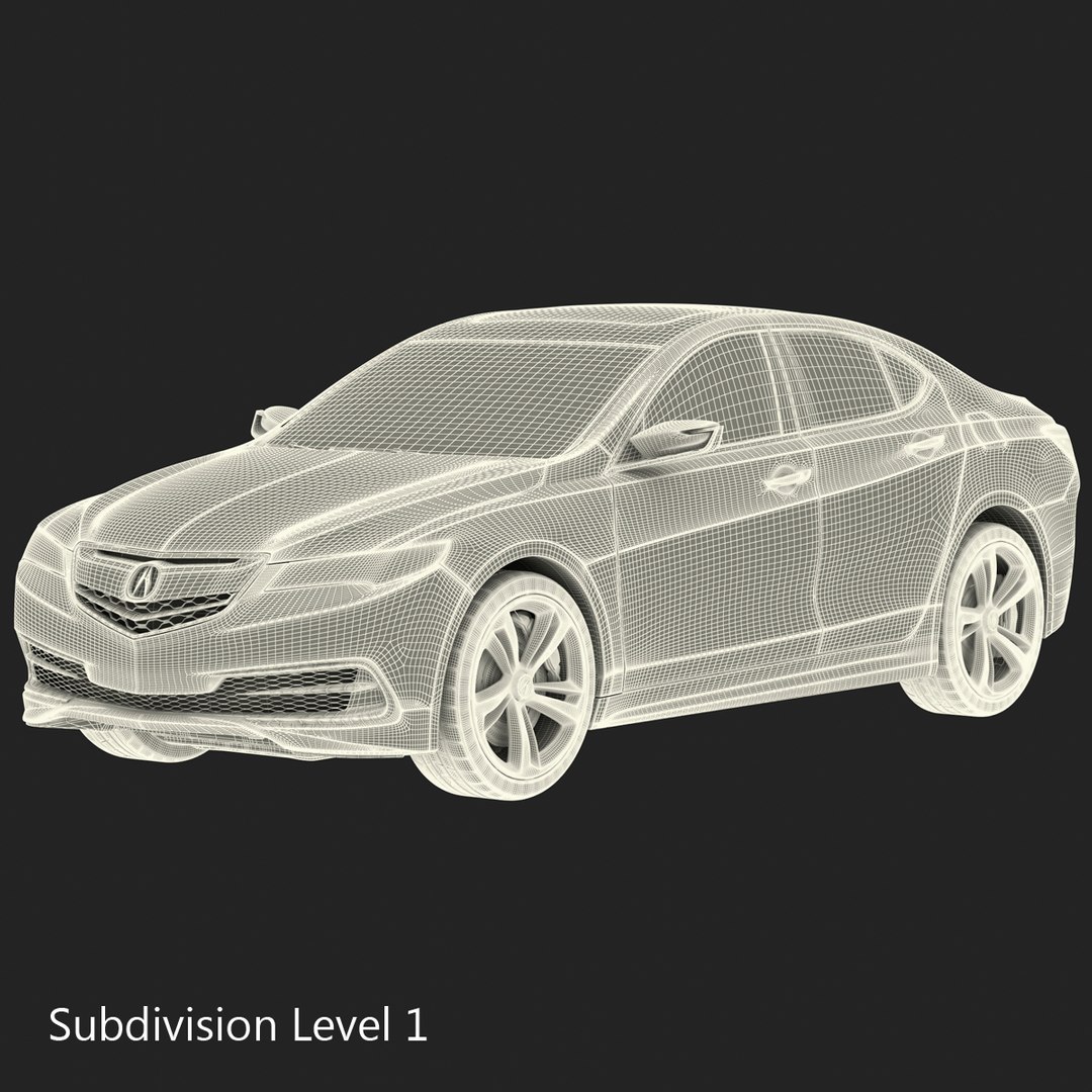 3d acura tlx 2015 simple model