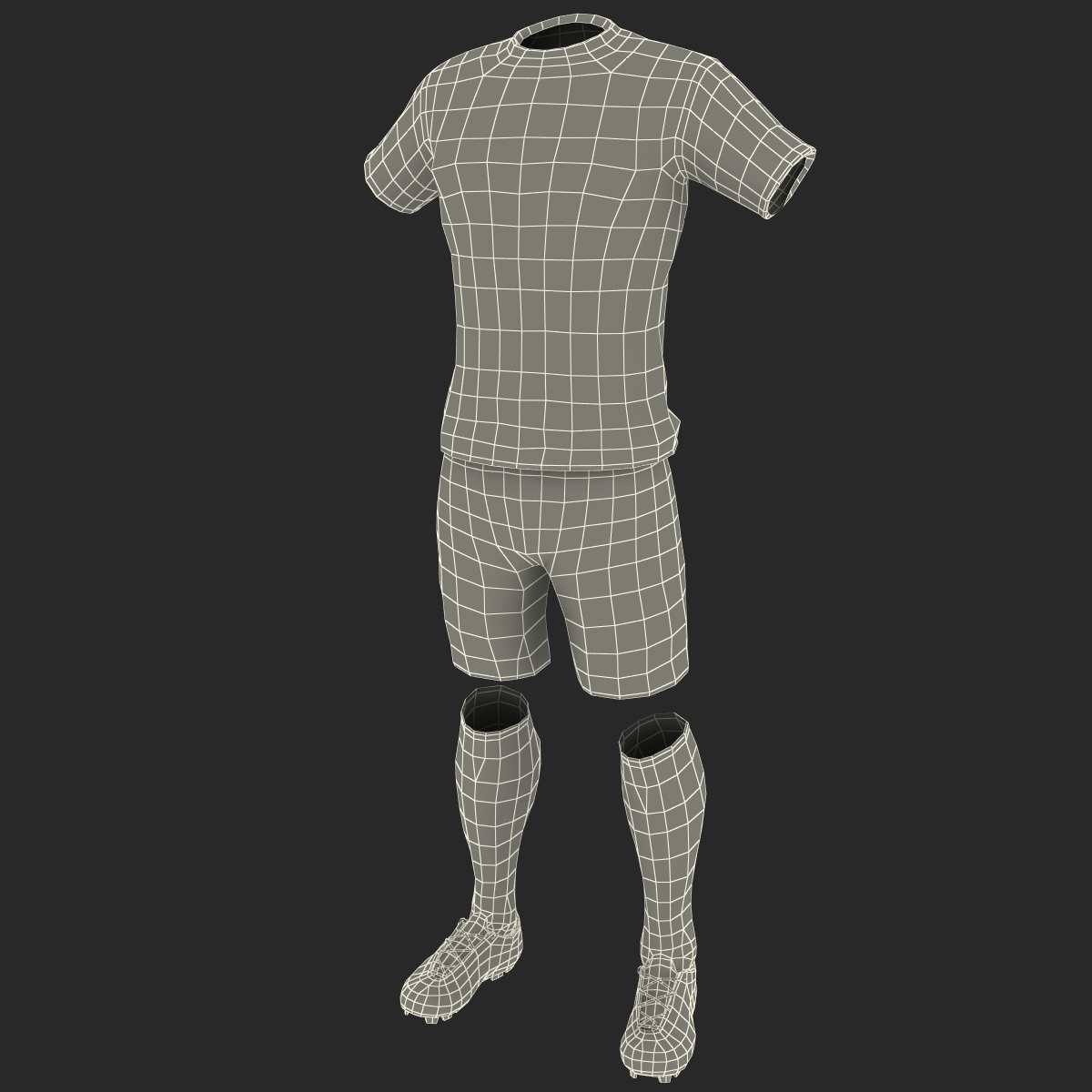 3d soccer clothes model