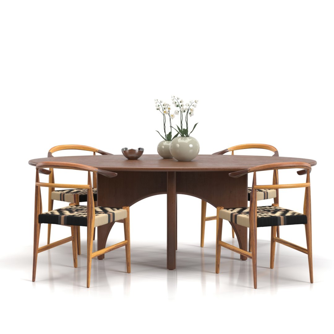 3D Dining Set 03 Model - TurboSquid 2205161