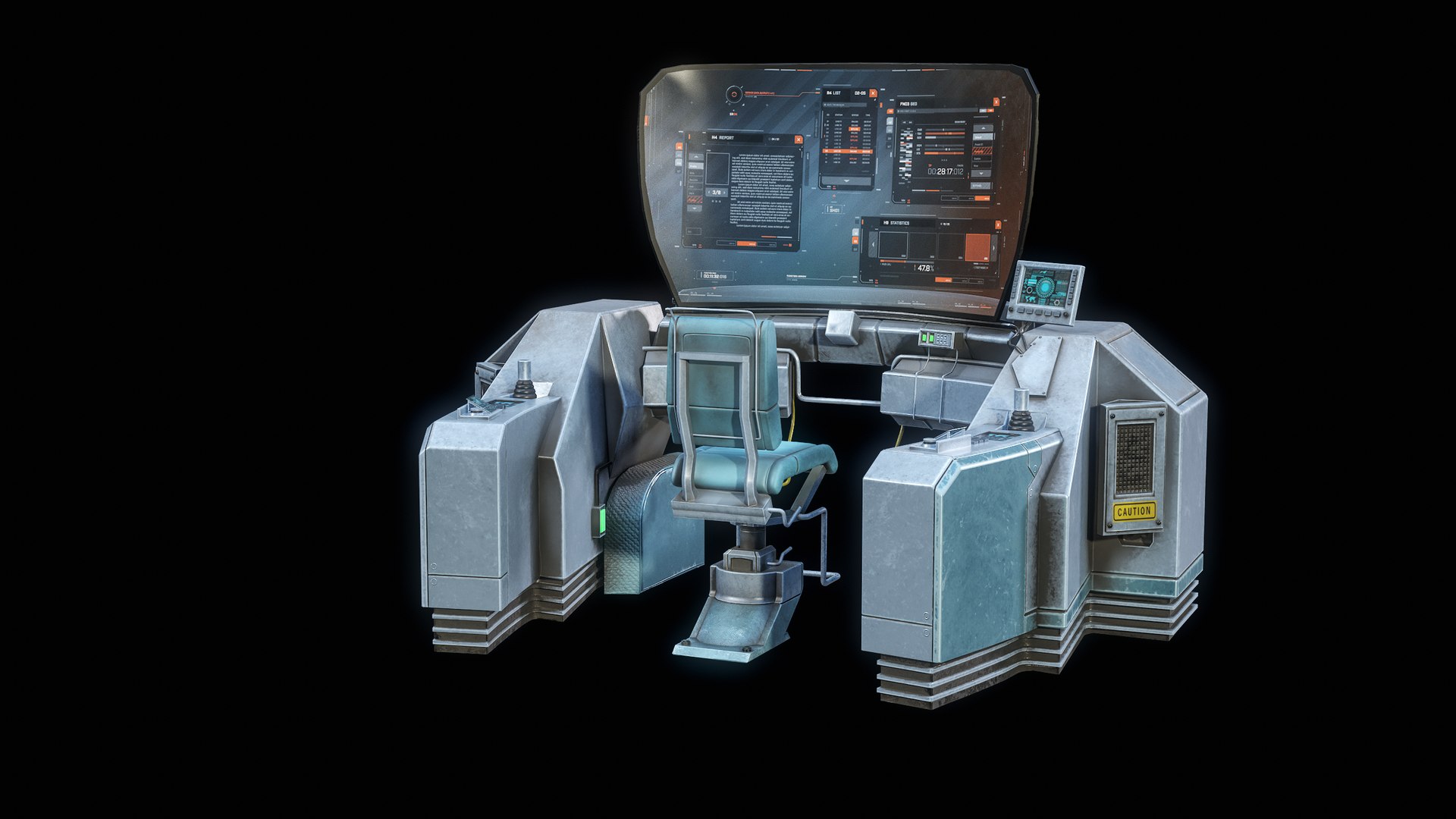 Sci-Fi Control Table PBR 3D model - TurboSquid 2171207