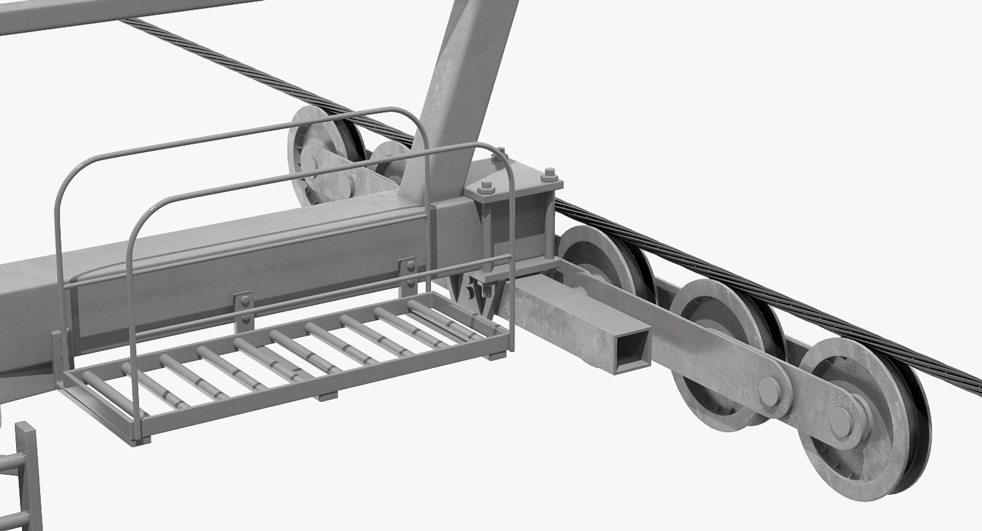 Ski Lift Tower Model - TurboSquid 1344710