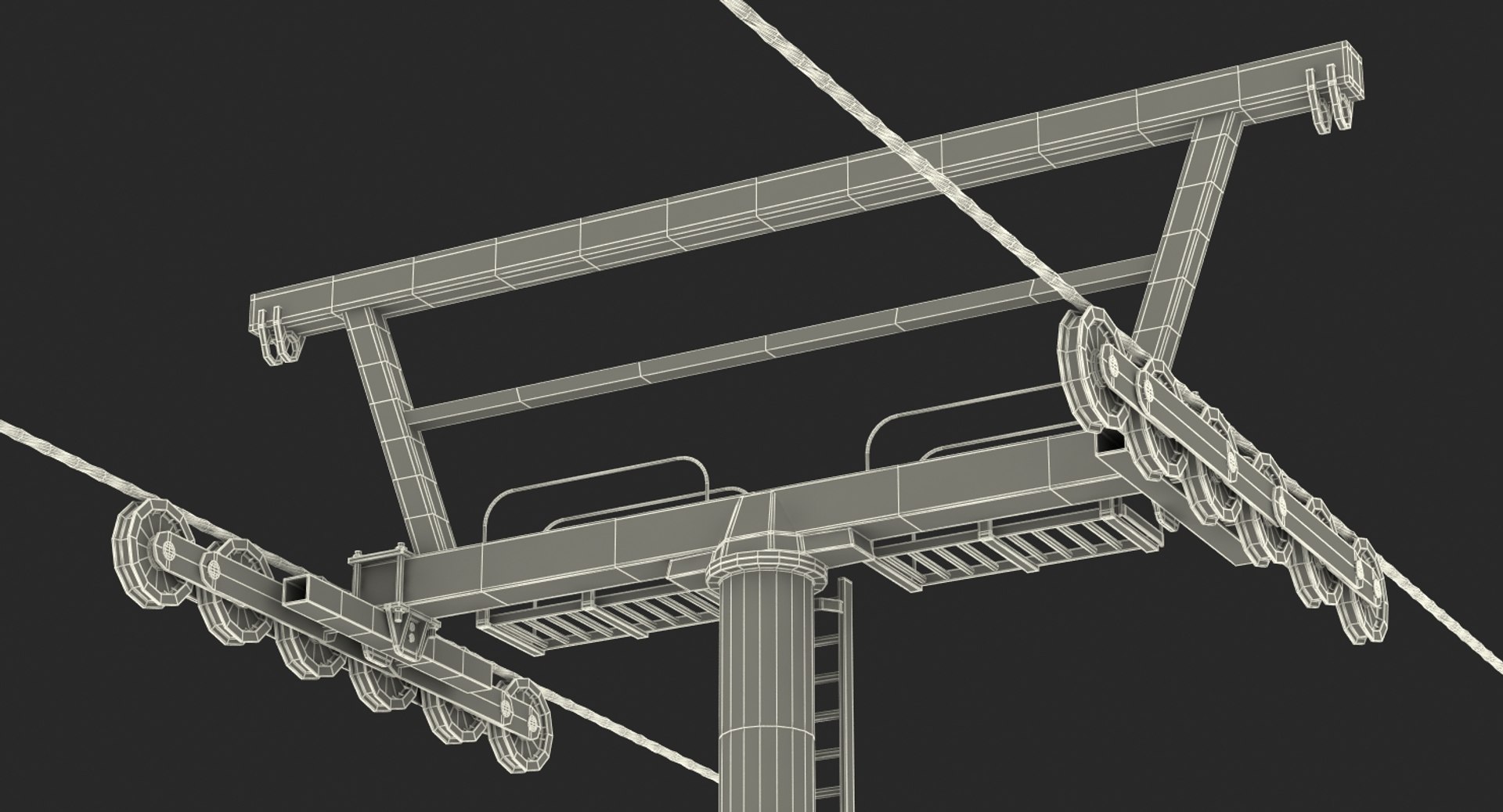 Ski lift tower model - TurboSquid 1344710