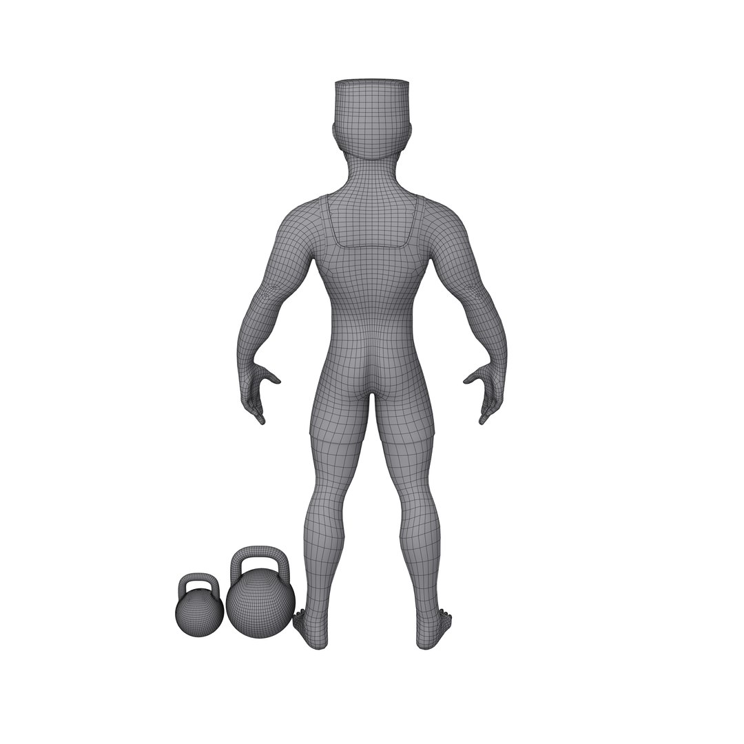 Cartoon Bodybuilder 3D Model - TurboSquid 1702899