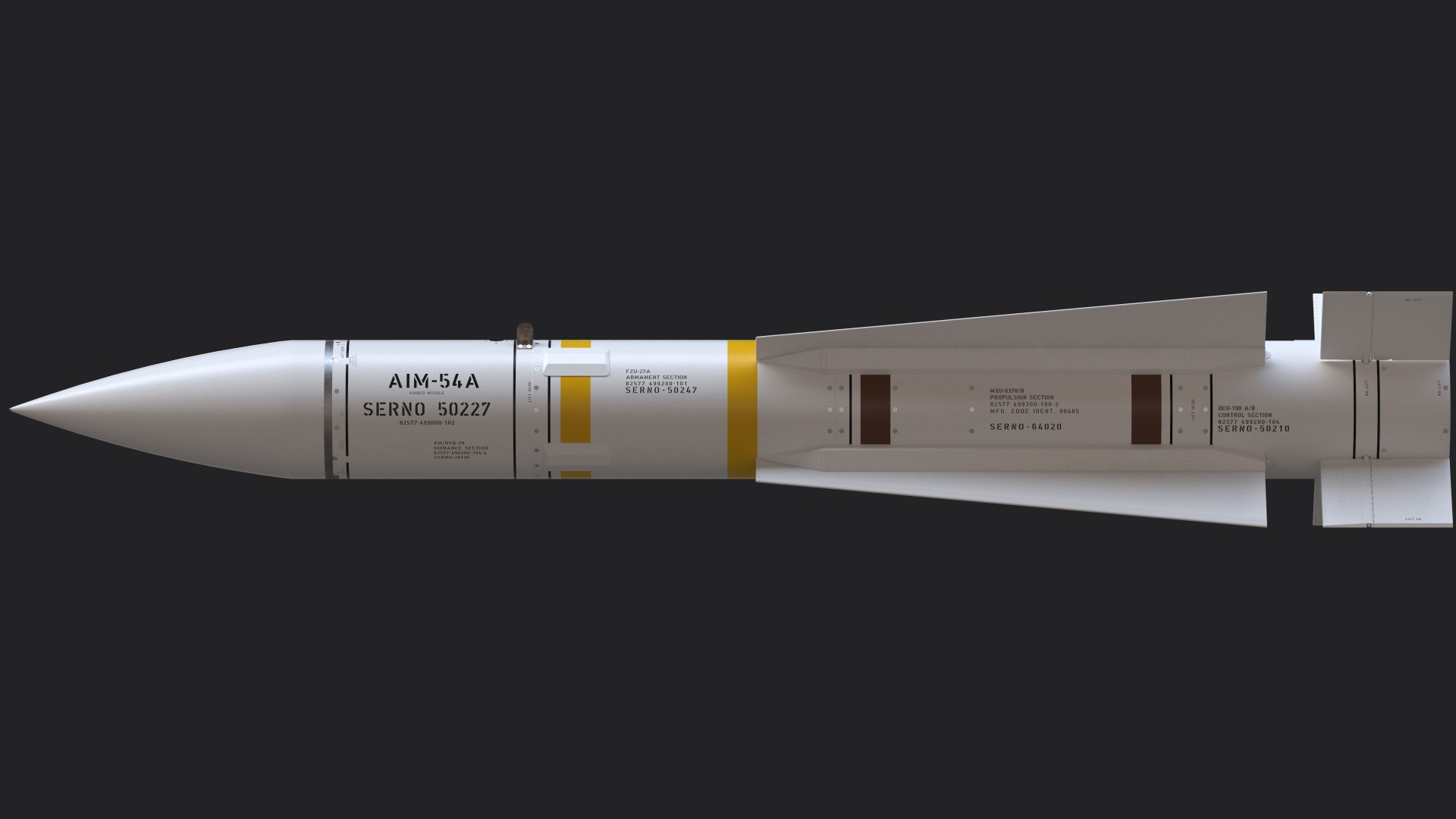 3D Phoenix Missile - TurboSquid 1417067