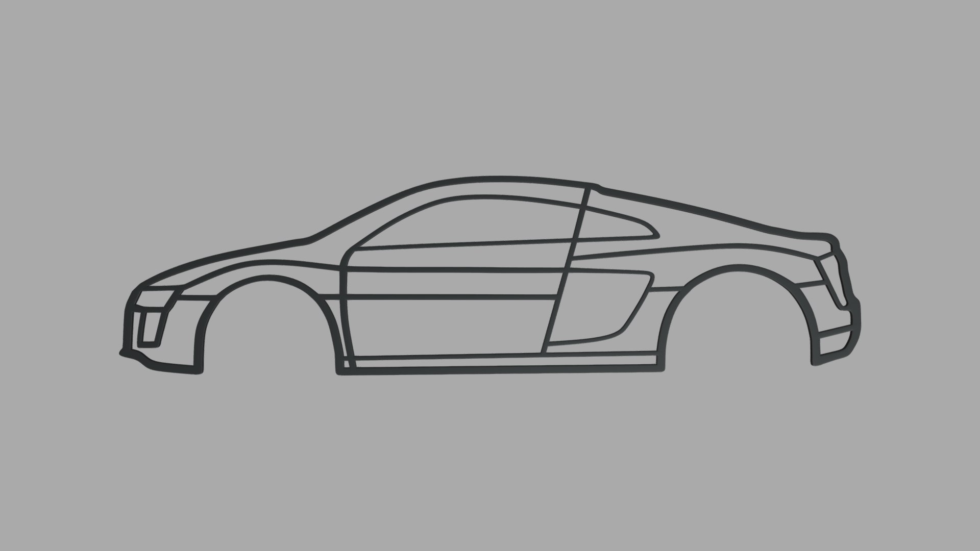 modèle 3D de Audi R8 Wall Silhouette - TurboSquid 2032714