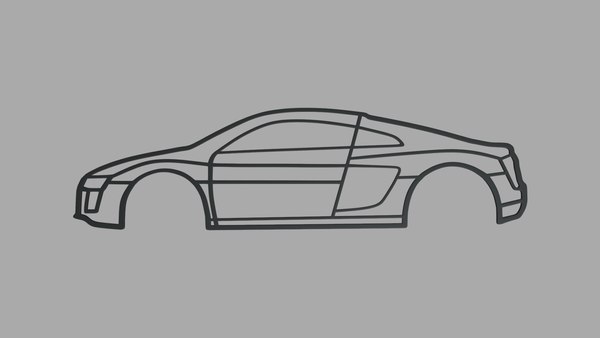 Audi R8 Wall Silhouette3D模型 - TurboSquid 2032714