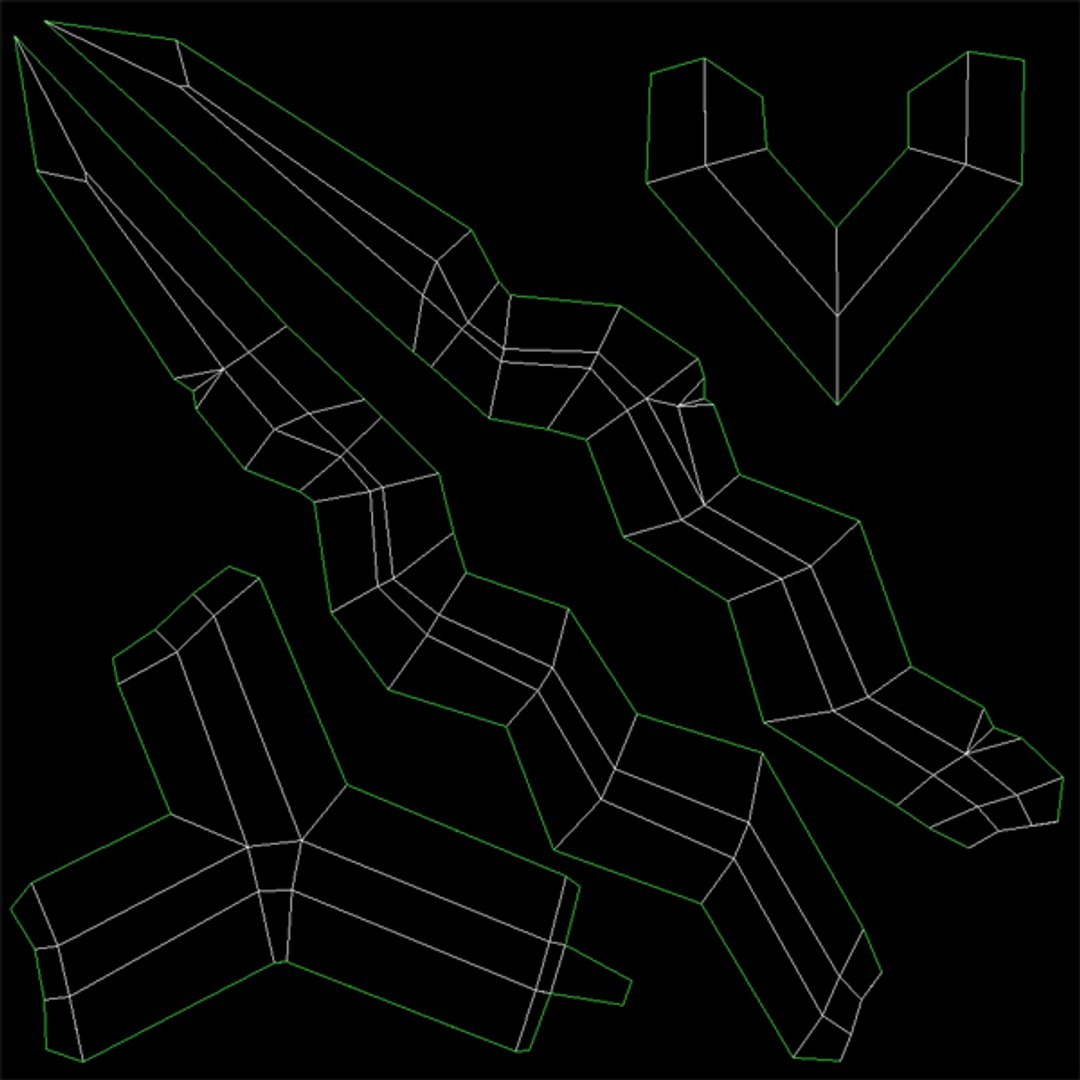 3d Model Sword Polys