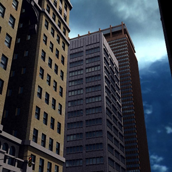 3d tileable city blocks buildings