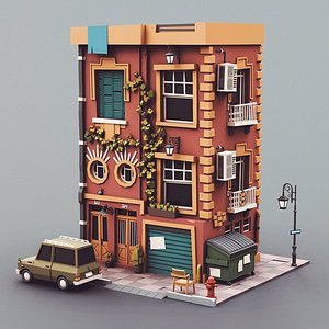 3D Low Poly Store 01 - TurboSquid 1987987