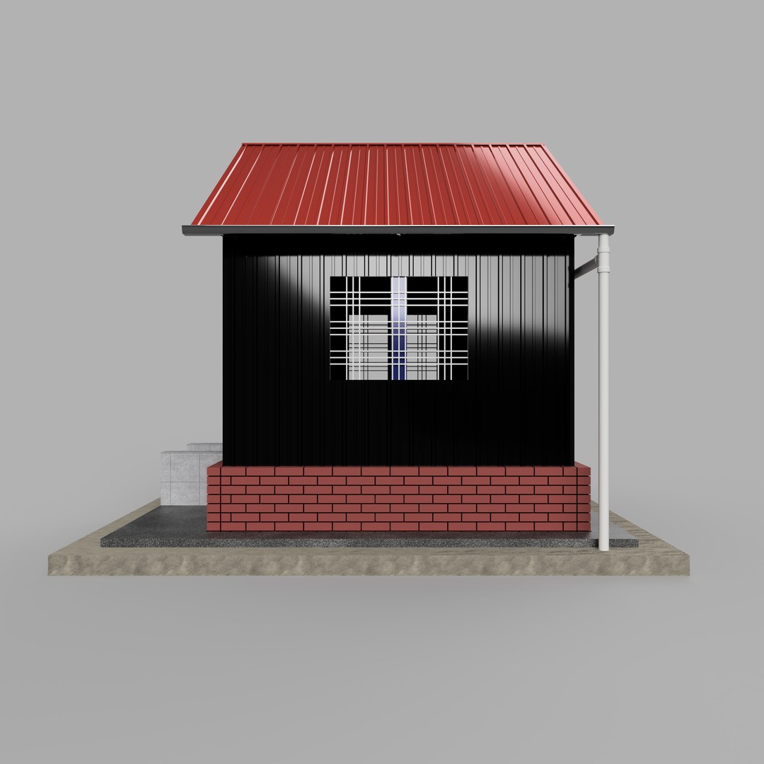3D Tin Roof House With Steel Structure Model - TurboSquid 2172158