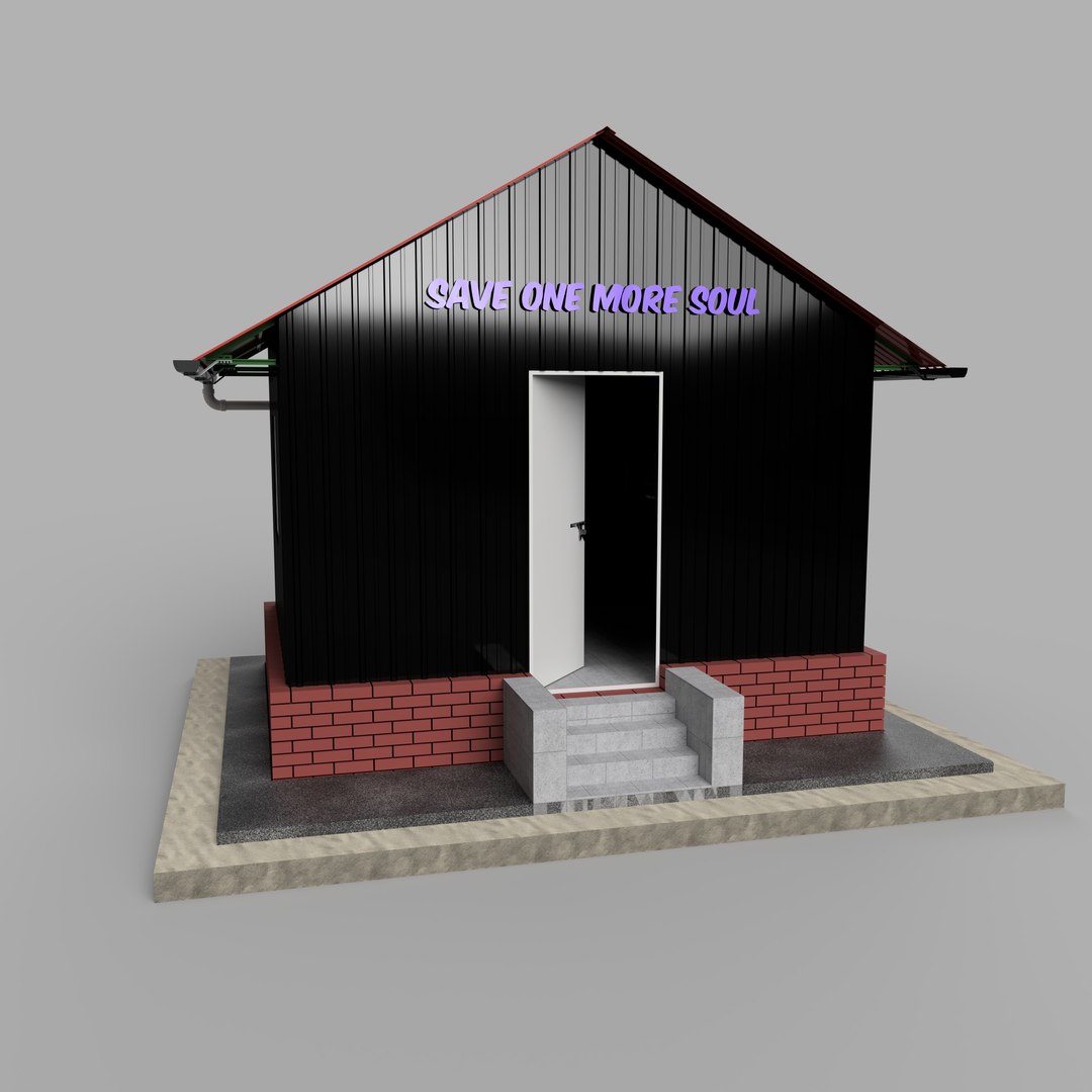 3D Tin Roof House With Steel Structure Model - TurboSquid 2172158