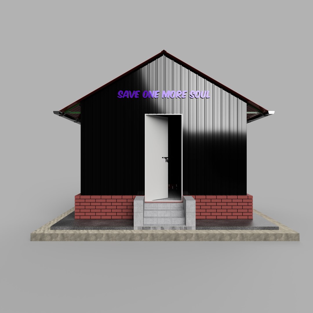 3D Tin Roof House With Steel Structure Model - TurboSquid 2172158