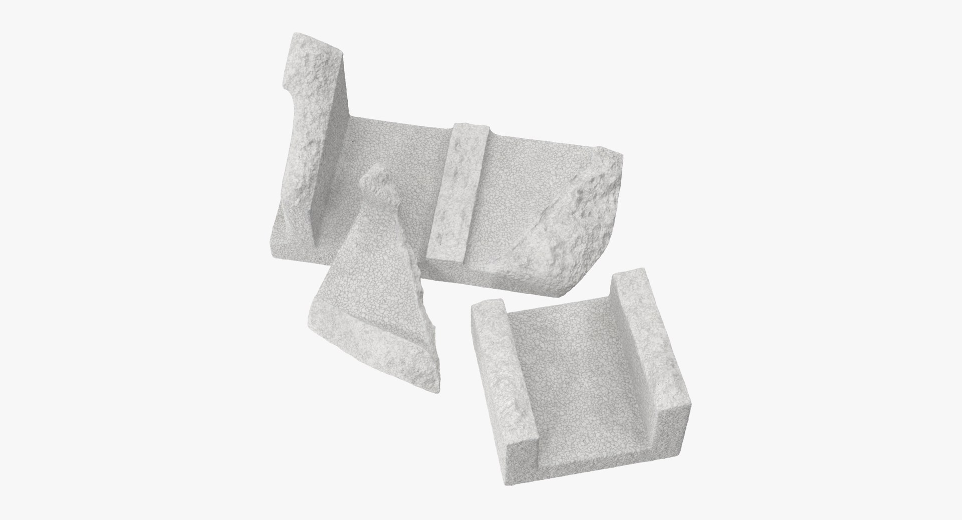 C4d Broken Cinder Blocks