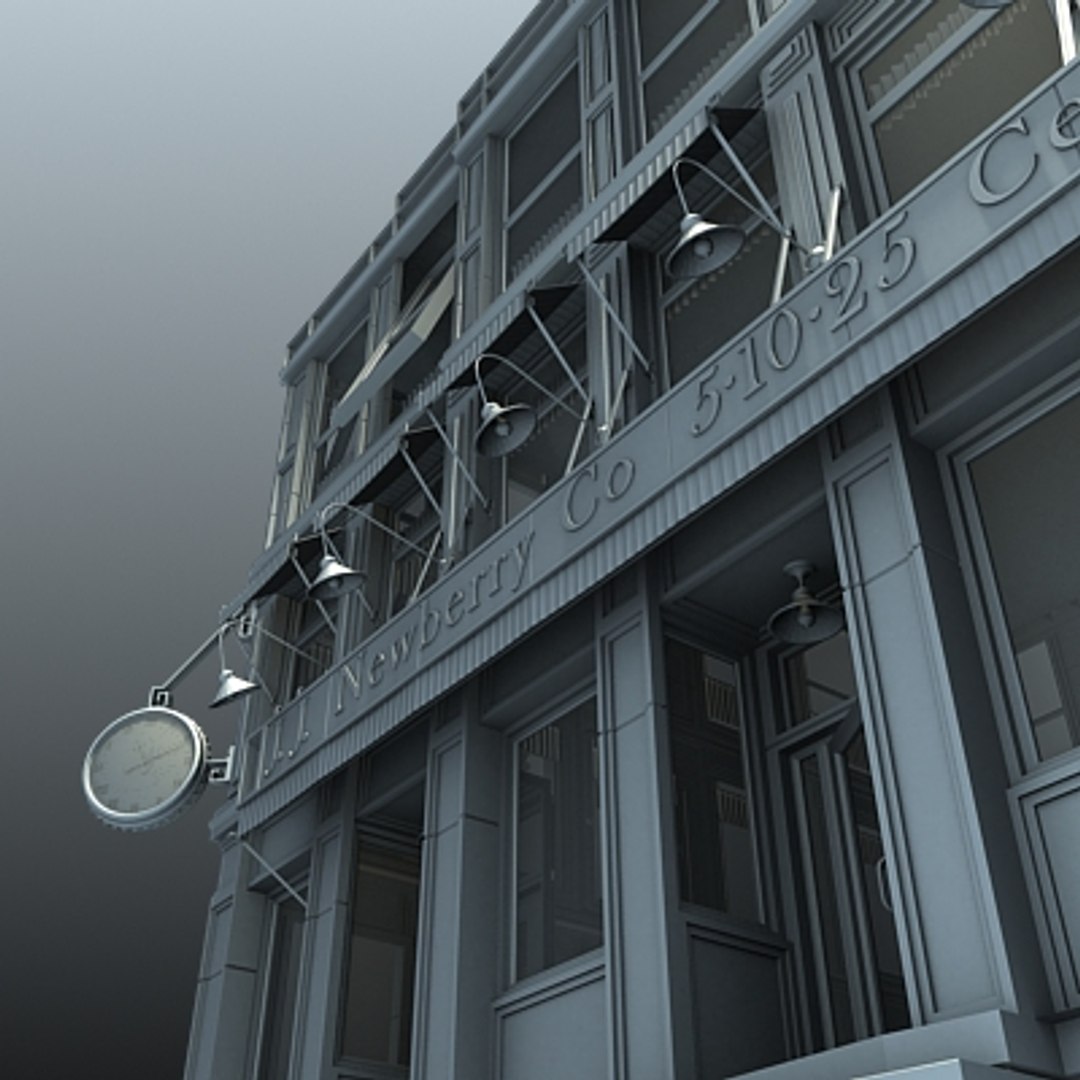 3d model vintage dime store