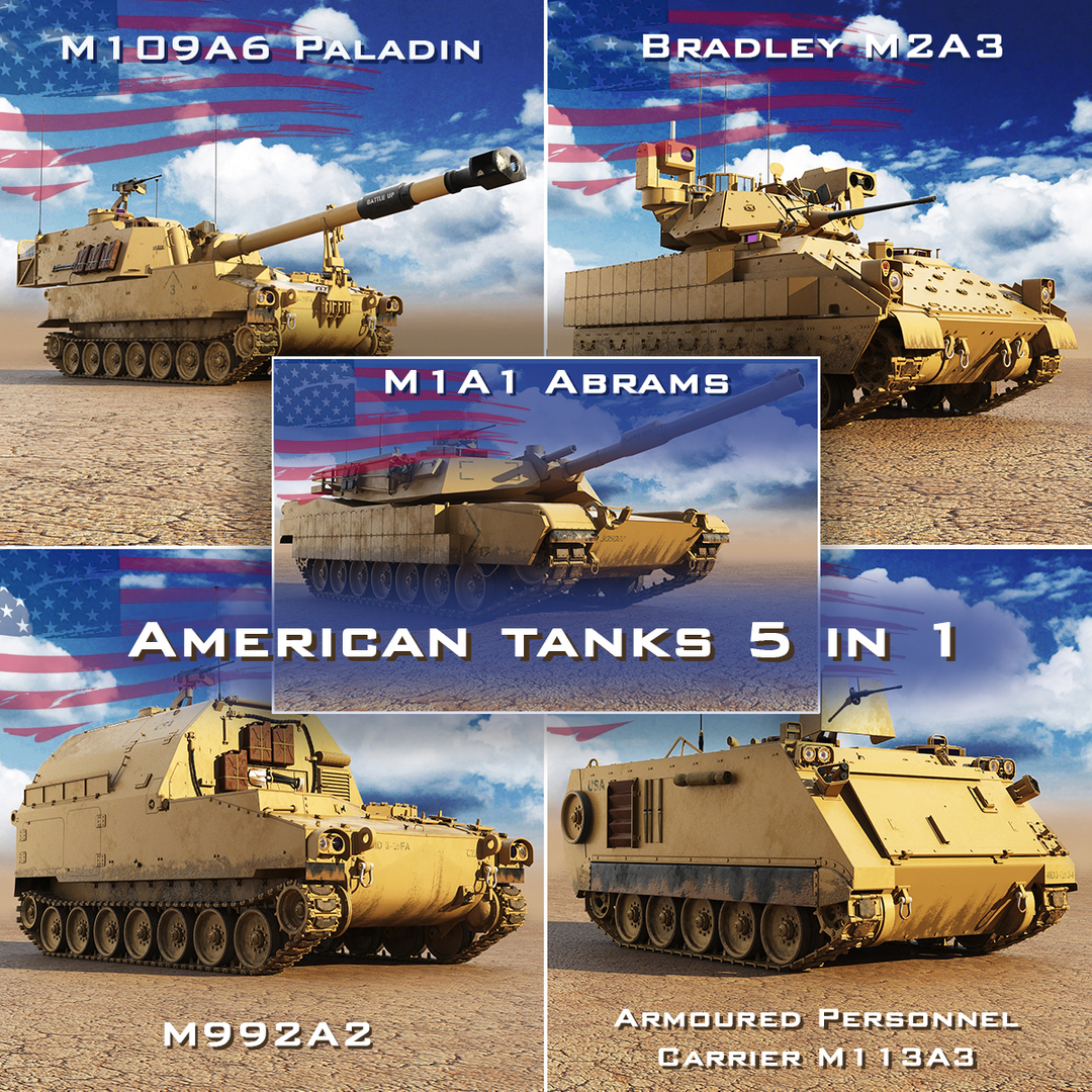 modelo 3d Tanques americanos eeuu - TurboSquid 1377005