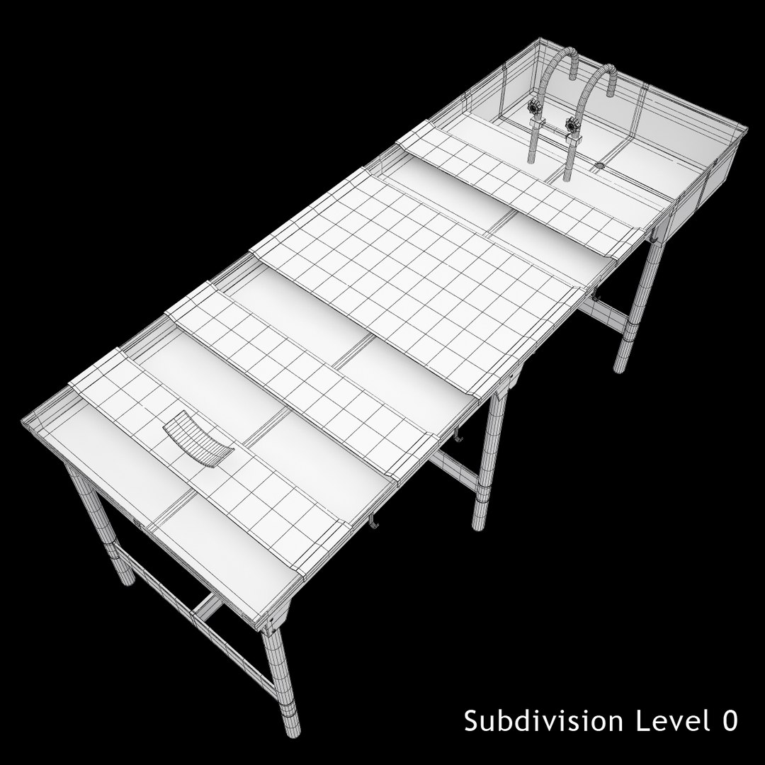 medical autopsy table 3d max