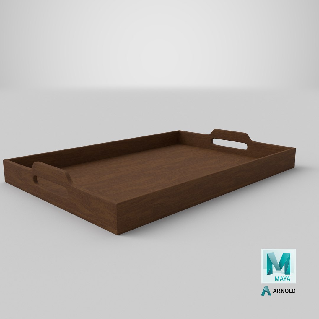 Wooden Serving Tray 3D Model - TurboSquid 1963520