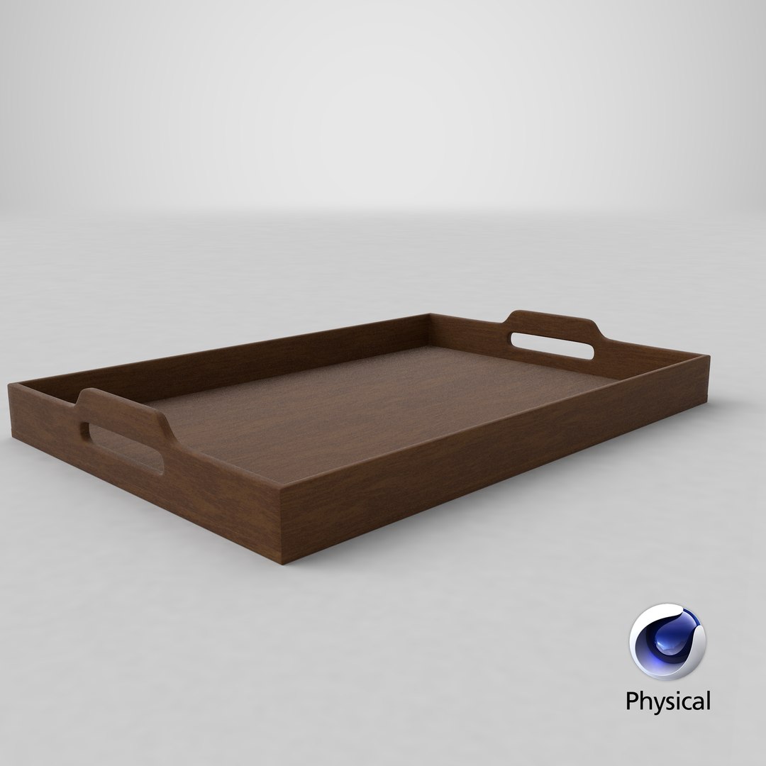 Wooden Serving Tray 3D Model - TurboSquid 1963520