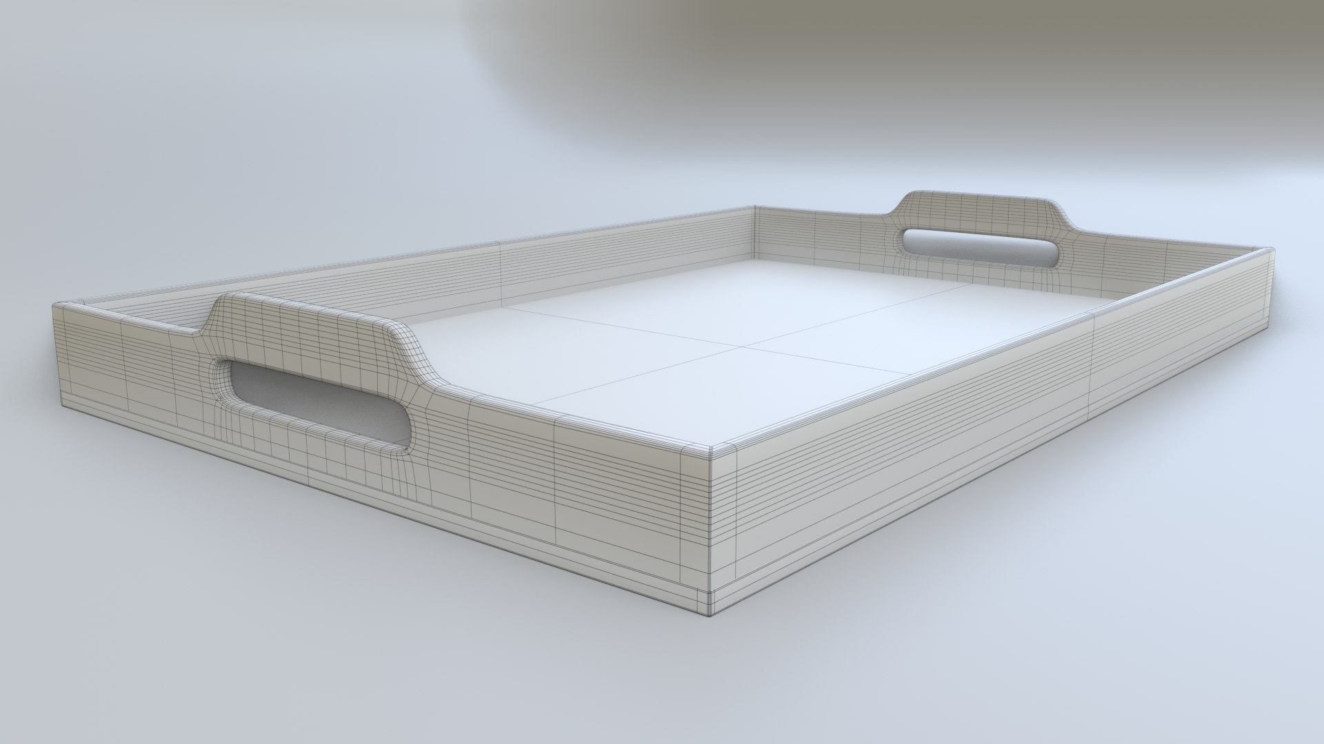 Wooden Serving Tray 3D Model - TurboSquid 1963520