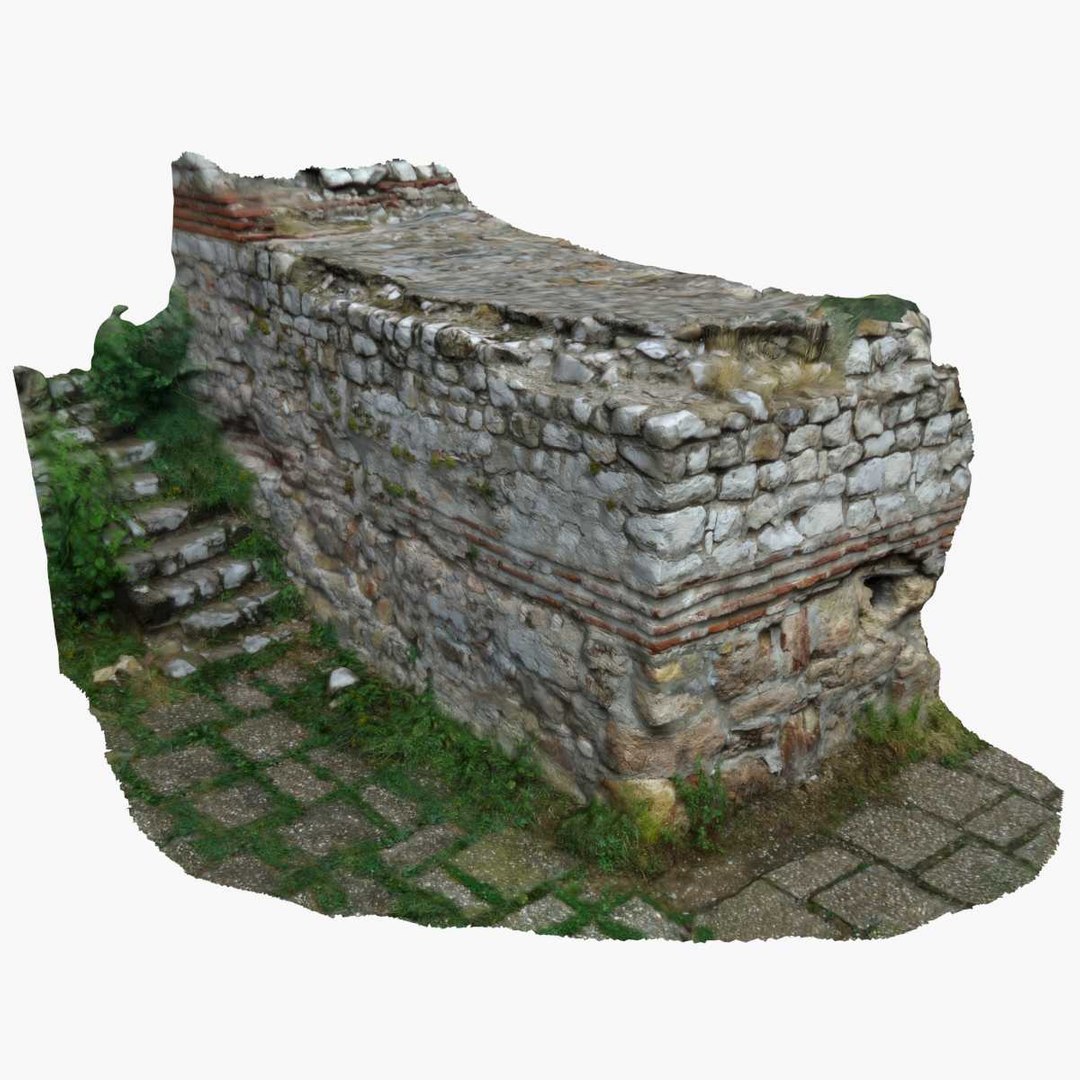3d Model Ruins 4 - Stairs