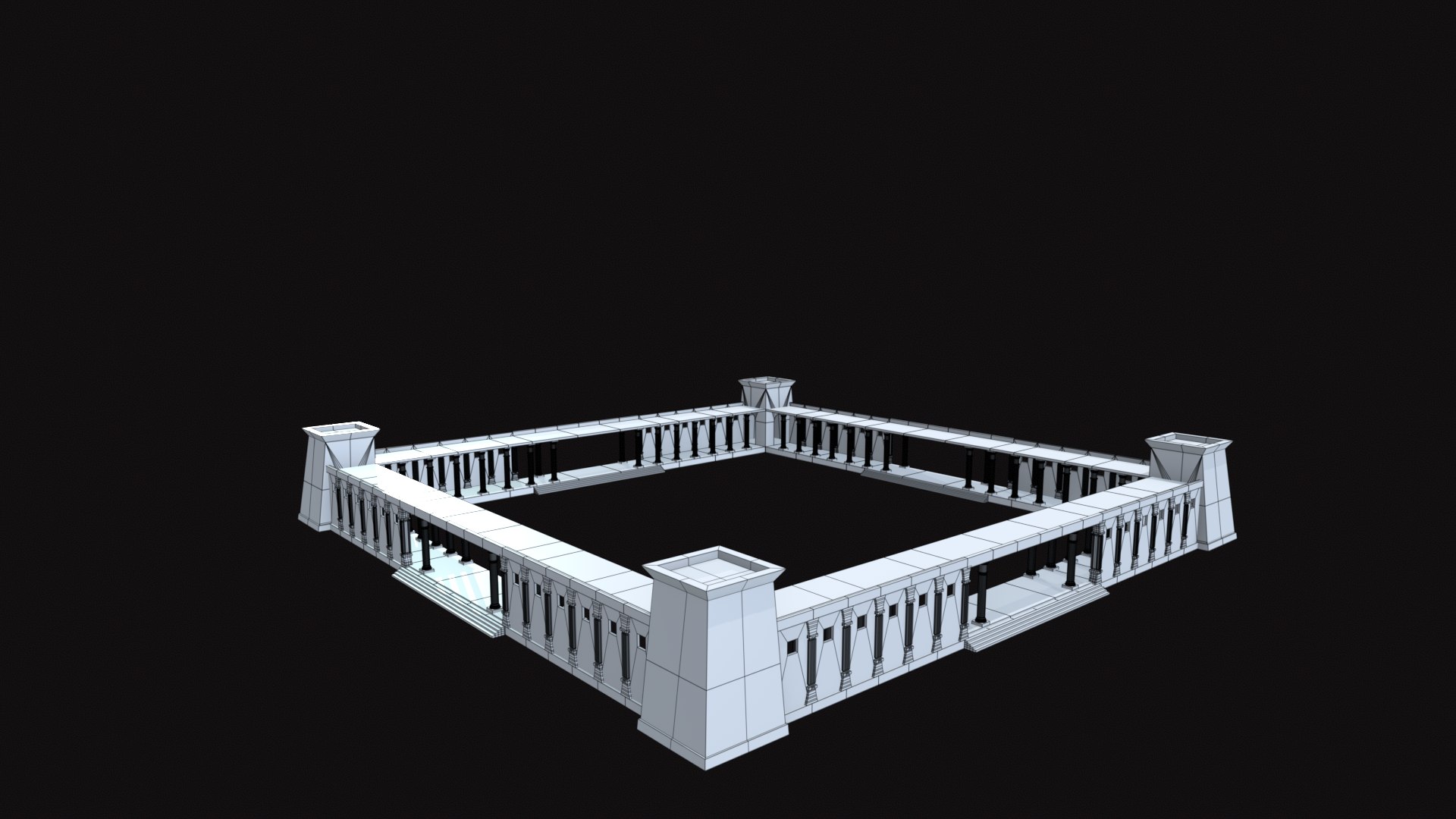 3D Medieval Wall - TurboSquid 2318375