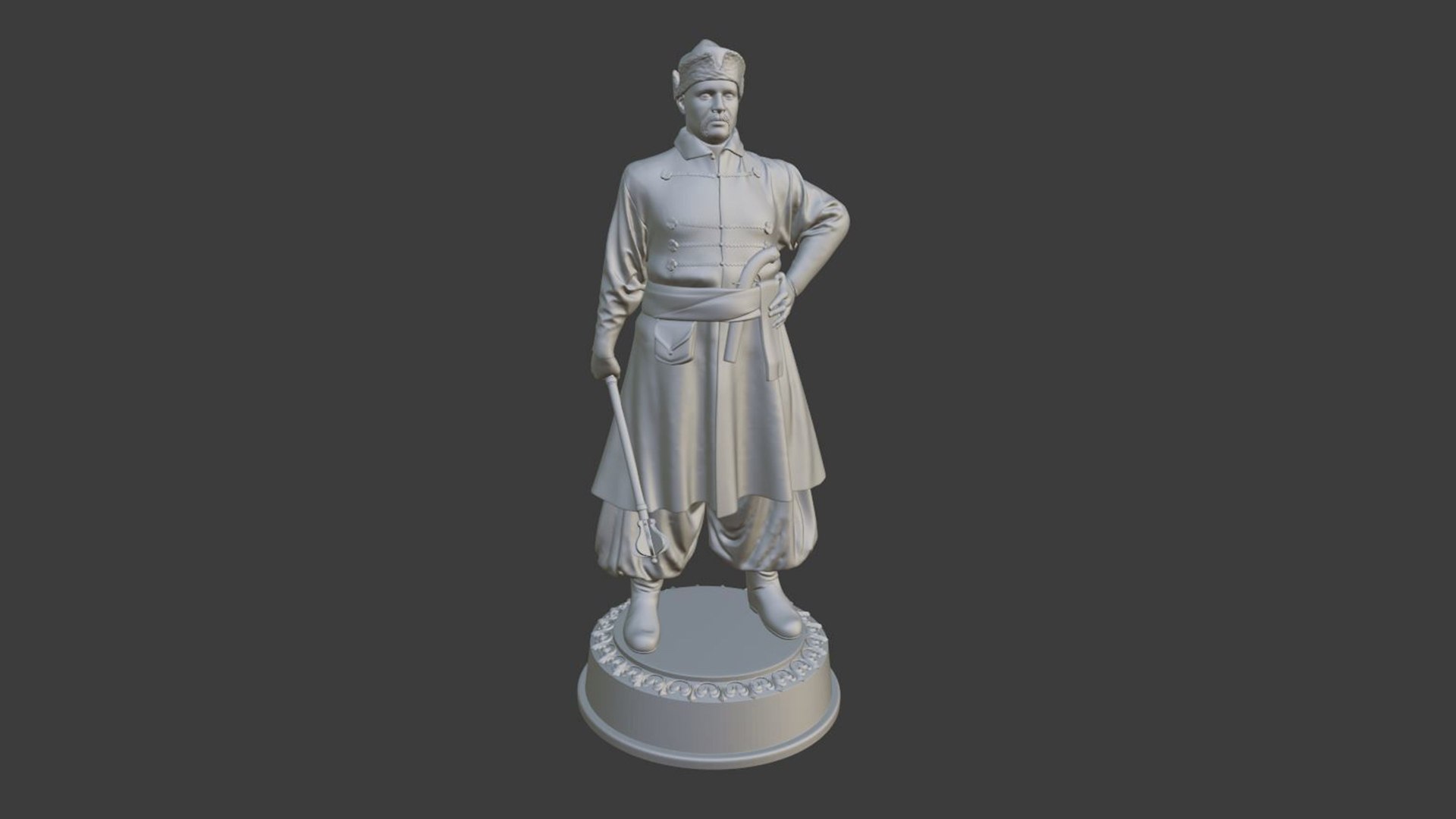 3D Ukrainian Cossack With Mace - TurboSquid 1896020