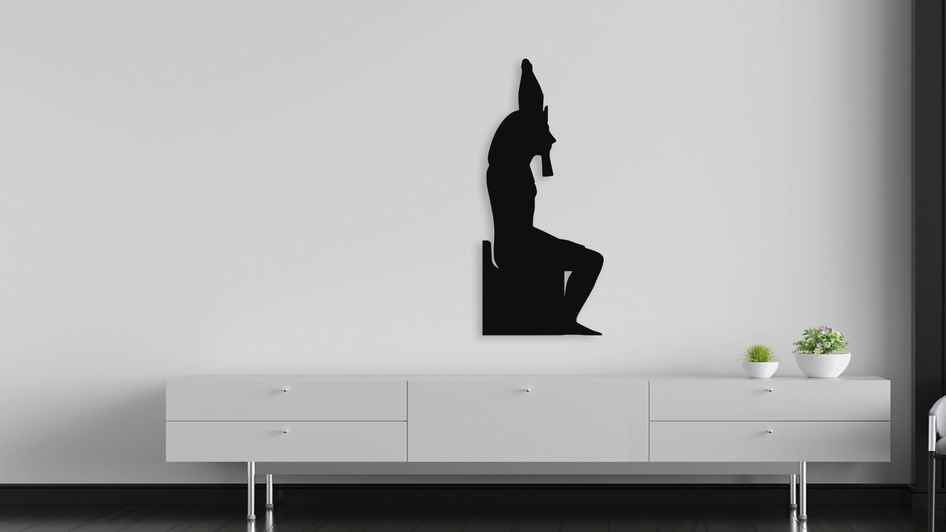 3D Egyptian Pharaoh Silhouette Wall Decor Art Model - TurboSquid 2457534