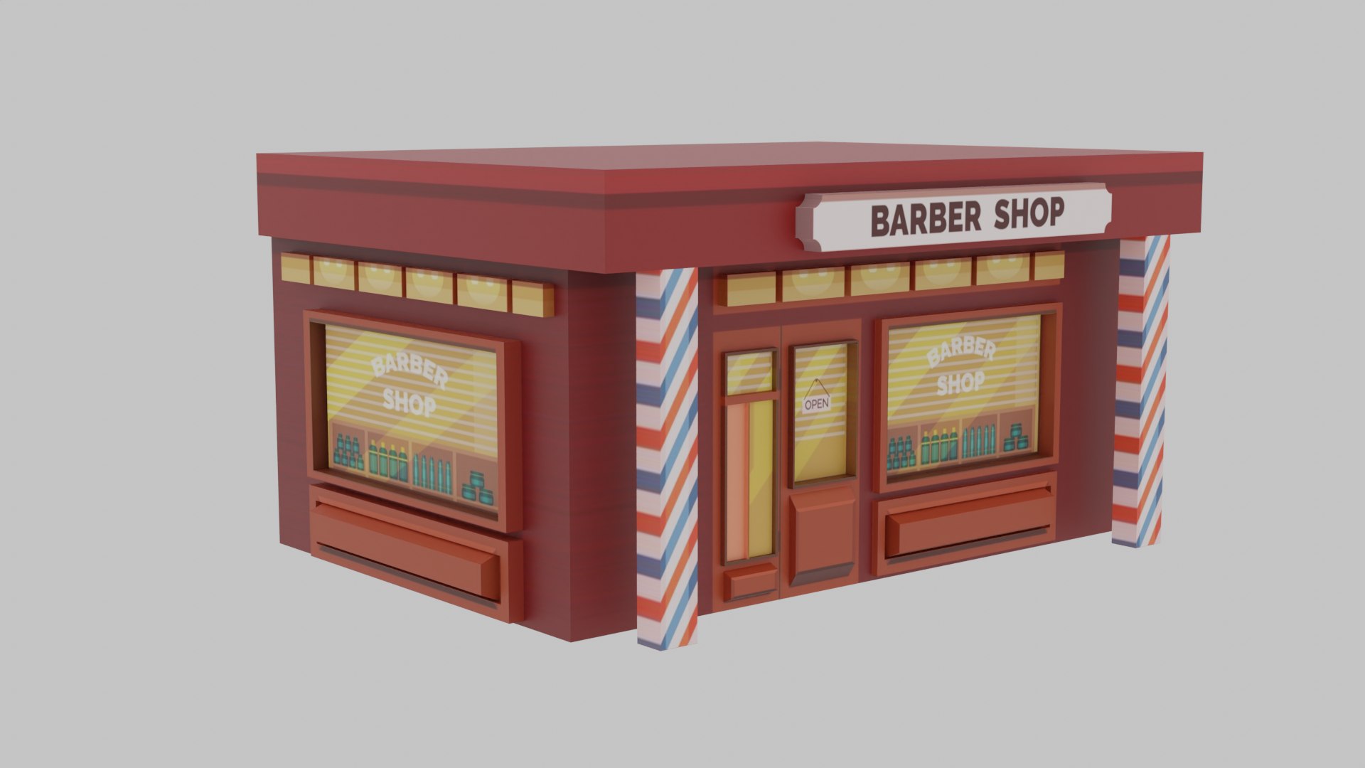 Barber Shop 3D Model - TurboSquid 2140133