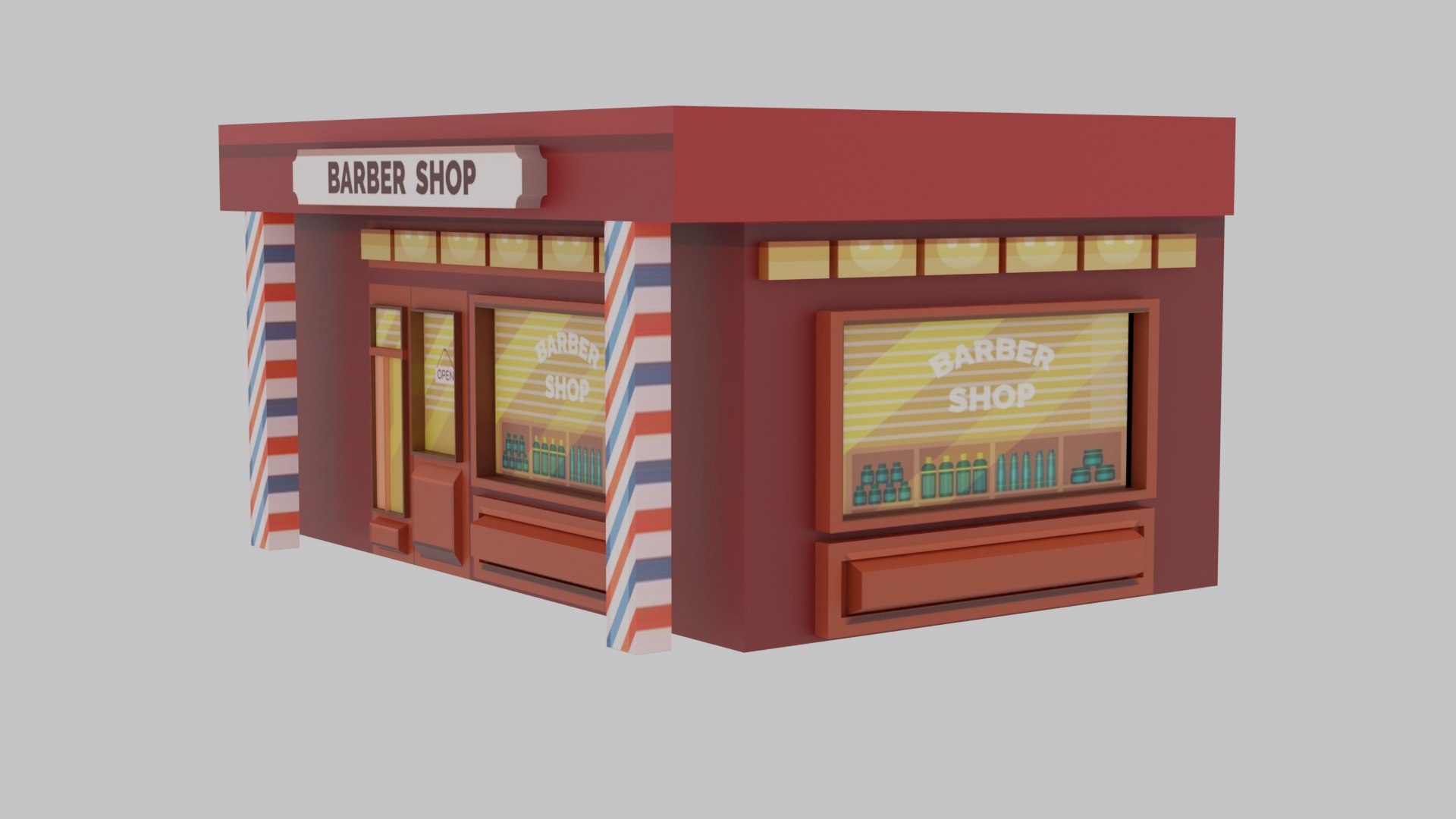 Barber Shop 3D Model - TurboSquid 2140133