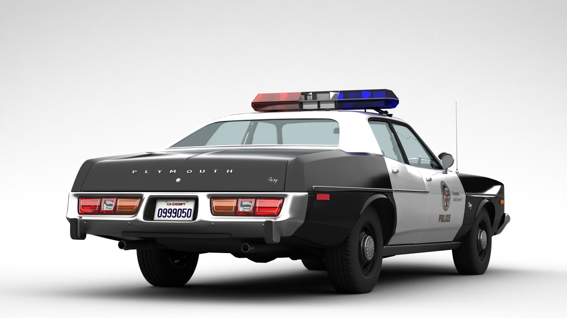 3D Plymouth Fury Police 1978 - TurboSquid 2075595