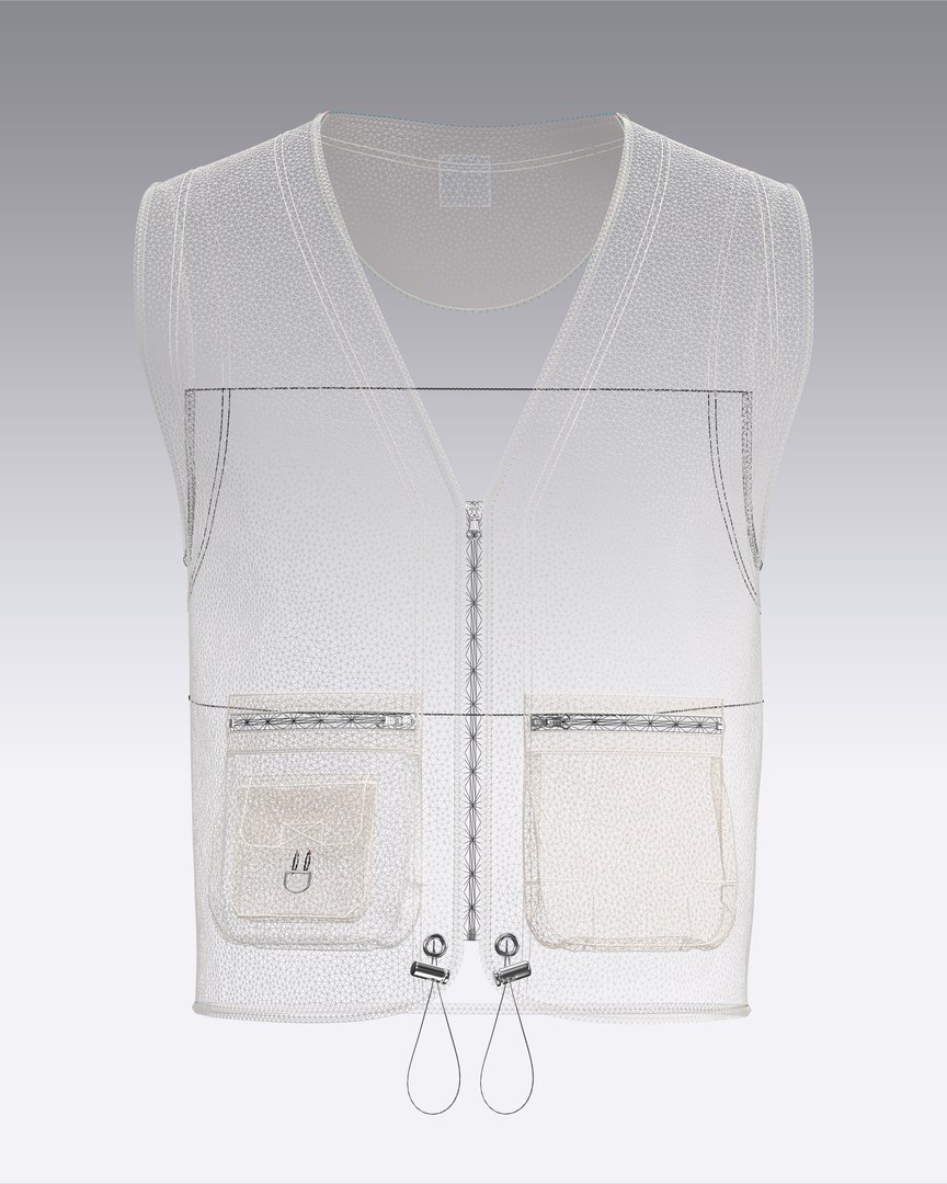 3D Mens Slim Fit Work Utility Ventilation Mesh V-Neck Vest With ...