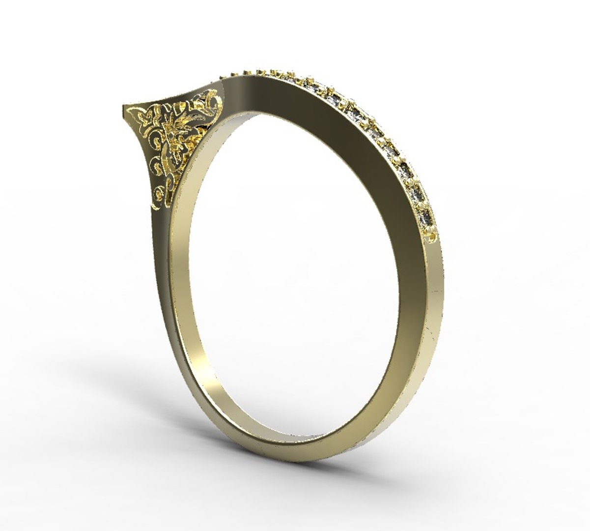 3d model of gold ring